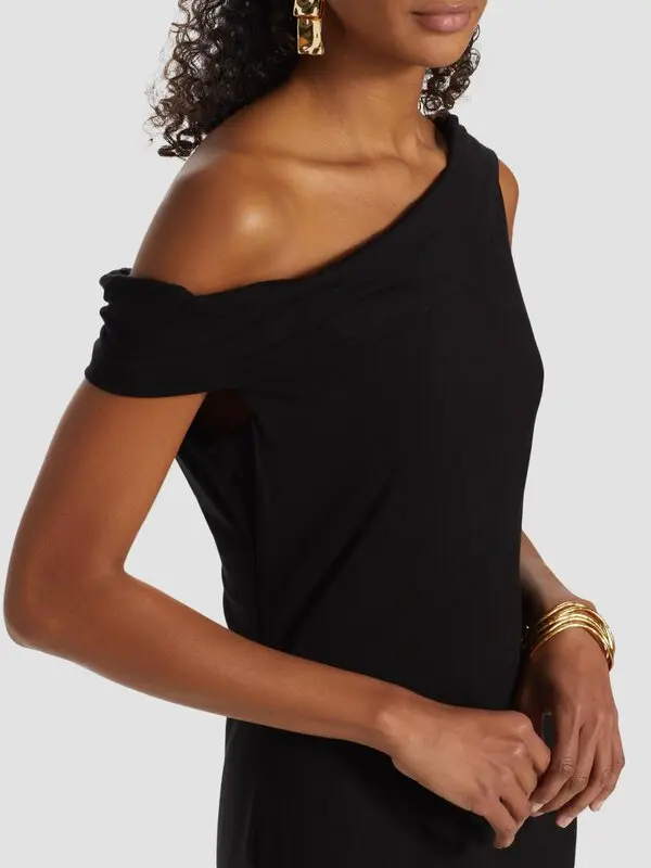 REFORMATION Jaman Draped One-shoulder Midi-dress