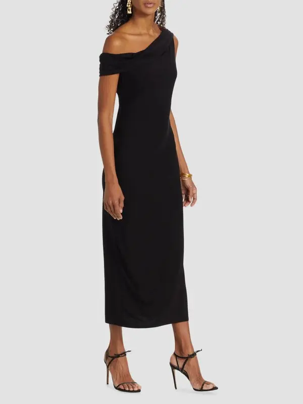 REFORMATION Jaman Draped One-shoulder Midi-dress