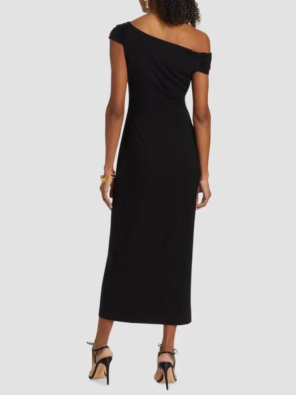 REFORMATION Jaman Draped One-shoulder Midi-dress