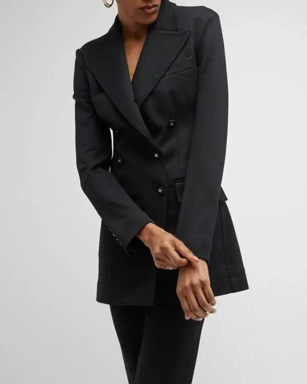 Dolce & Gabbana Long Tailored Blazer - Black