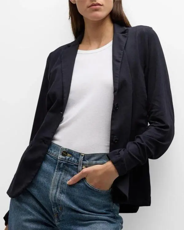 Majestic Filatures Soft Touch Two-button Blazer - Dkblue