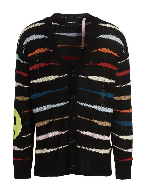 BARROW Logo Stripe Cardigan