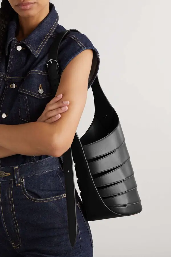 Alaïa Babel Small Cutout Leather Shoulder Bag