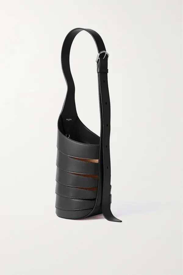 Alaïa Babel Small Cutout Leather Shoulder Bag