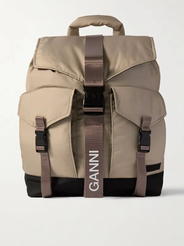 GANNI Recycled-shell Backpack