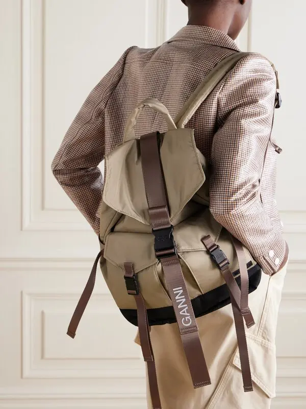 GANNI Recycled-shell Backpack