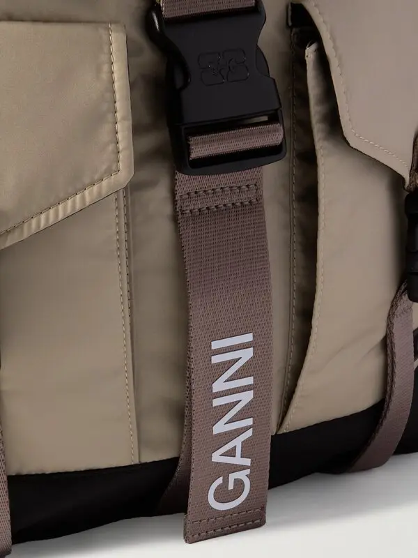 GANNI Recycled-shell Backpack