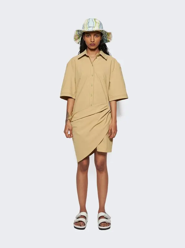 Jacquemus La Robe Camisa - Light Khaki