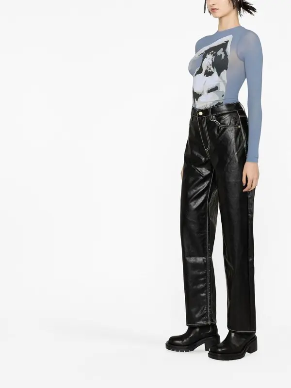 Eytys High-waist Faux-leather Trousers