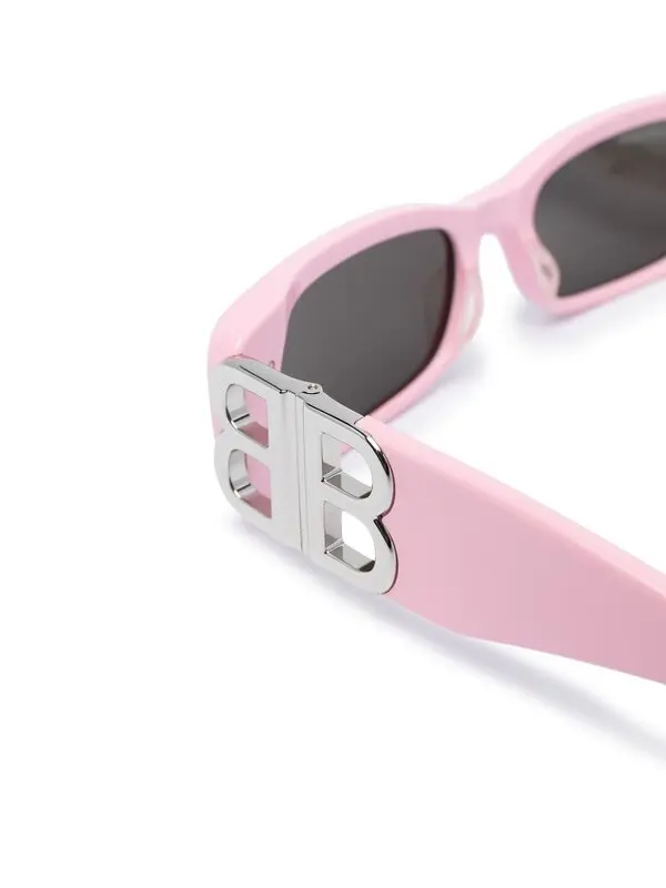 Balenciaga Crystal-embellished Sunglasses - Pink