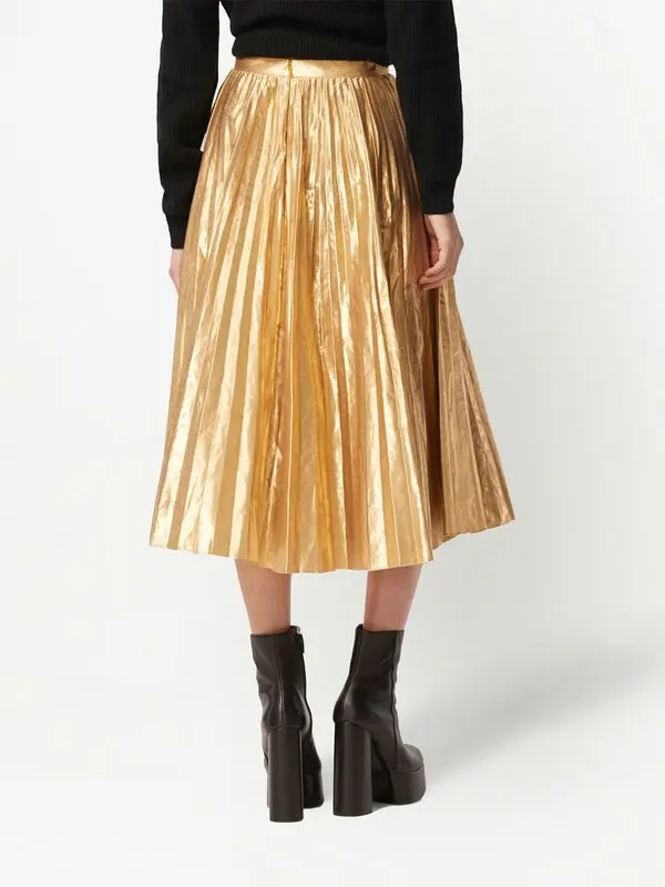 Altuzarra High Waist Pleated Midi Skirt