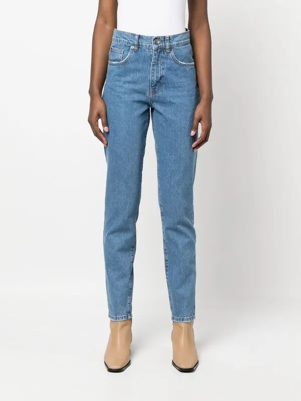 TWINSET Logo-embroidered Tapered Jeans