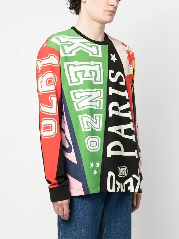 Kenzo Patchwork Cotton Sweatshirt