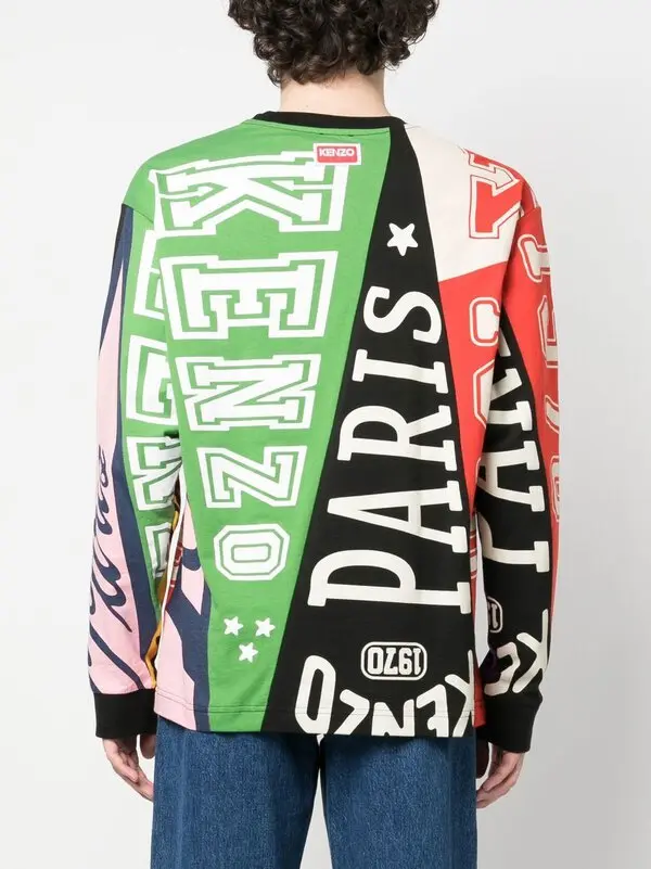 Kenzo Patchwork Cotton Sweatshirt