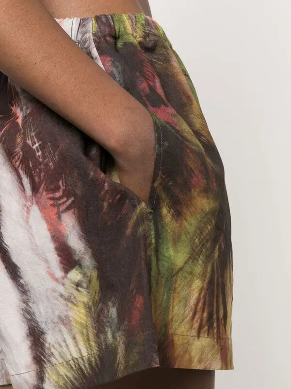 Alanui Tropical-print Thigh Length Shorts