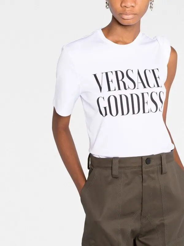 Versace Logo-print Cotton T-shirt - White