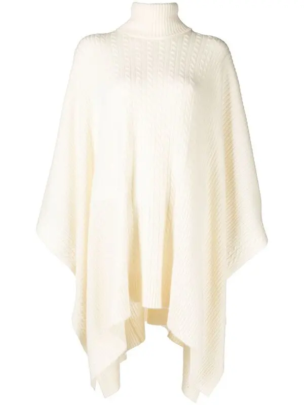 MADELEINE THOMPSON Petunia Cable-knit Poncho