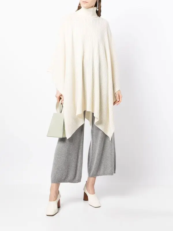 MADELEINE THOMPSON Petunia Cable-knit Poncho