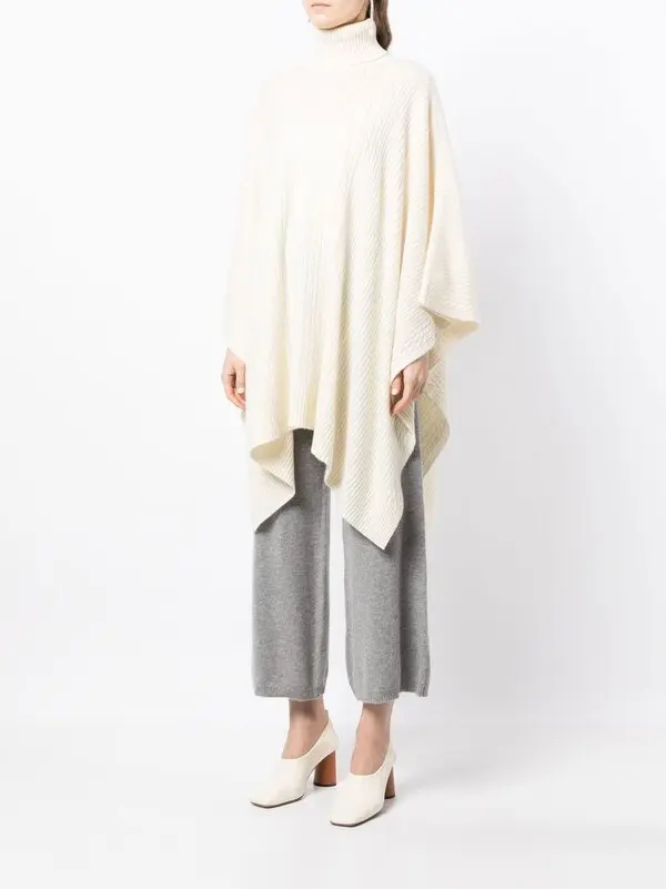 MADELEINE THOMPSON Petunia Cable-knit Poncho