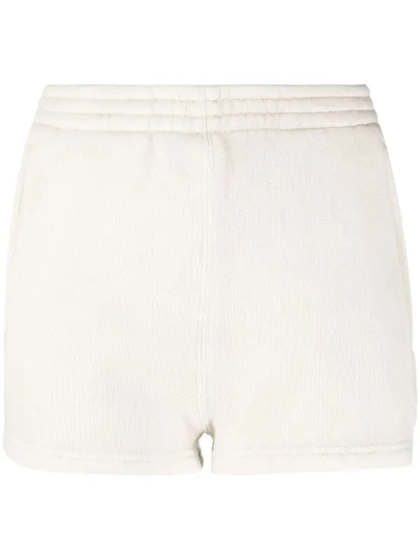 Alexander Wang Cotton-blend Mini Shorts - Neutrals