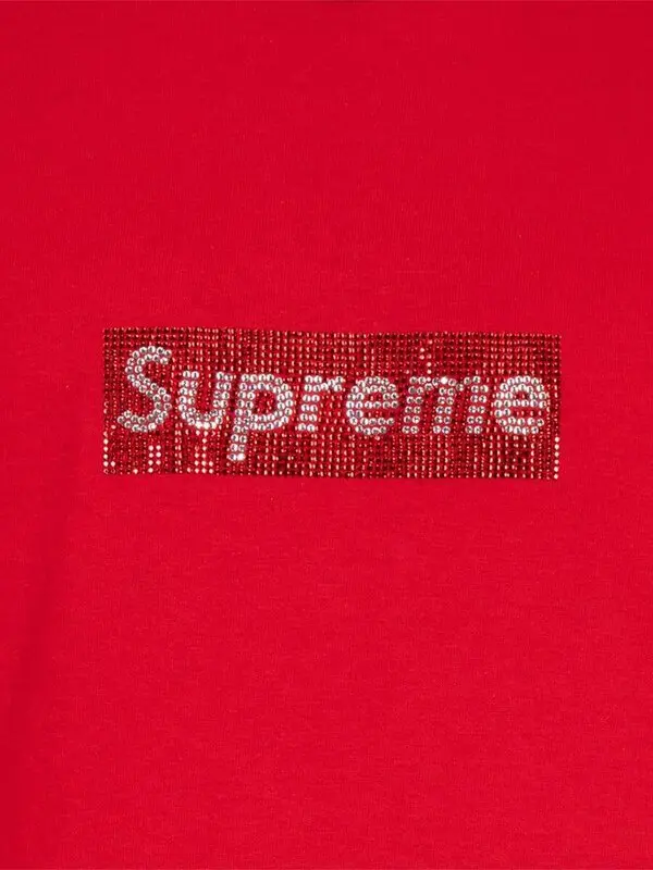Supreme X Swarovski Box Logo T-shirt - Red