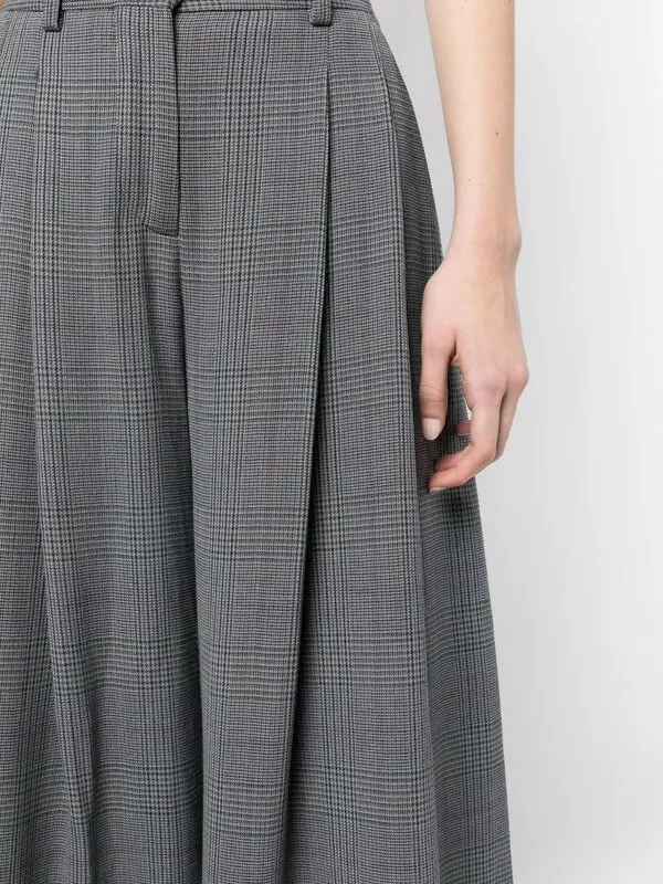 Off-White Checked Wide-leg Trousers
