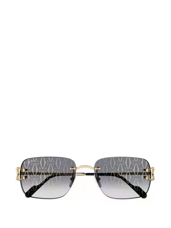 CARTIER Patterned-lenses Sunglasses - Gold