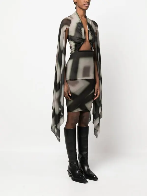 Rick Owens Semi-sheer Draped Top