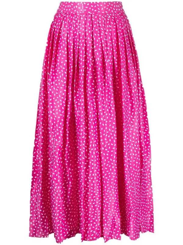 Off-White Pleated Polka Dot Trousers
