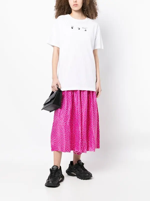 Off-White Pleated Polka Dot Trousers