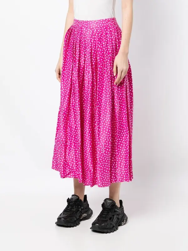 Off-White Pleated Polka Dot Trousers