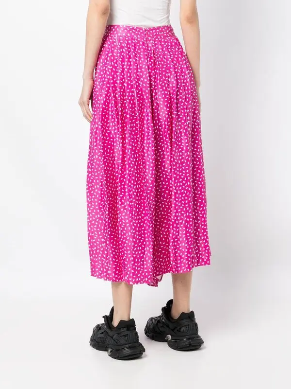 Off-White Pleated Polka Dot Trousers