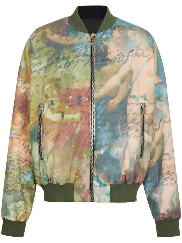 Balmain Painting-print Reversible Bomber Jacket