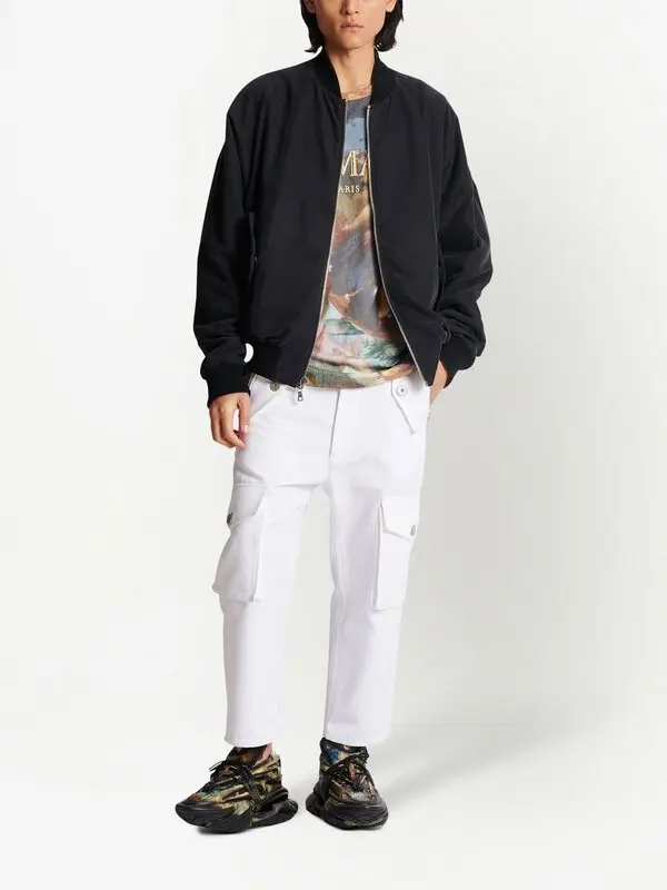 Balmain Painting-print Reversible Bomber Jacket