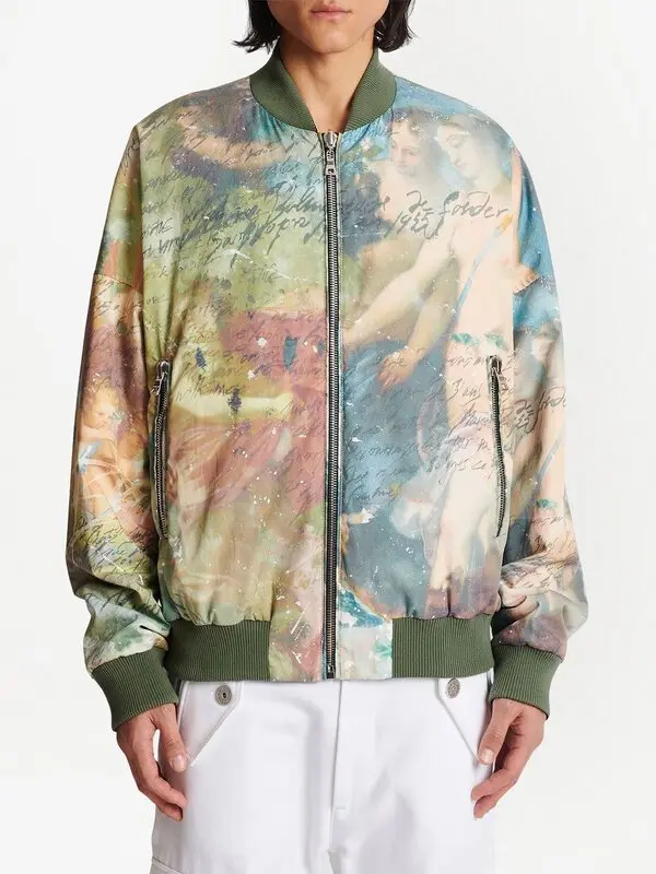 Balmain Painting-print Reversible Bomber Jacket