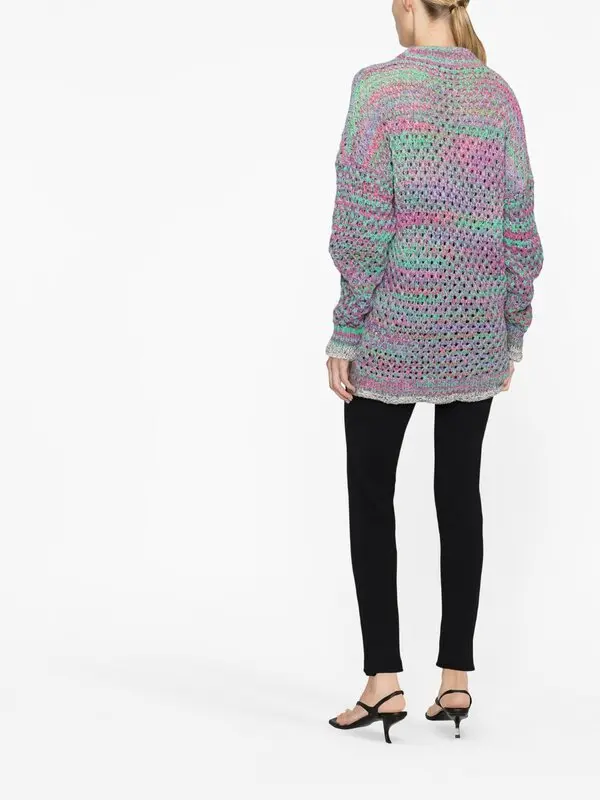 Attico Crew Neck Crocheted Jumper