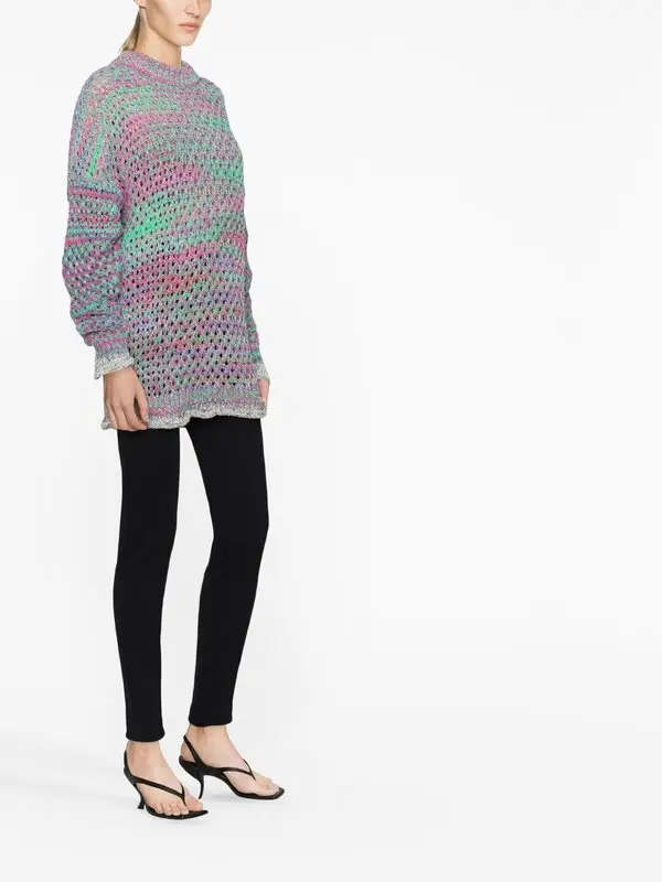 Attico Crew Neck Crocheted Jumper