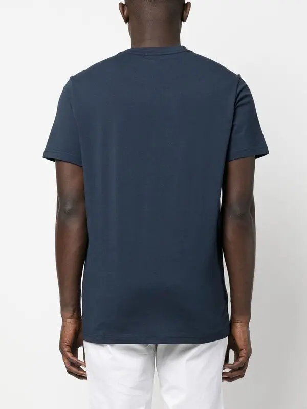BOSS Cotton Jersey T-shirt With Logo Print - Blue