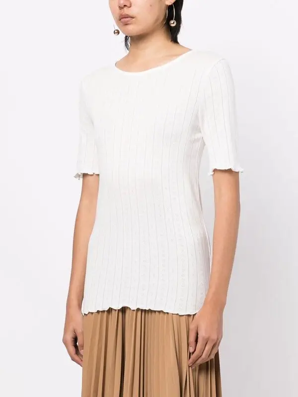 SKALL STUDIO Edie Pointelle Tee - White