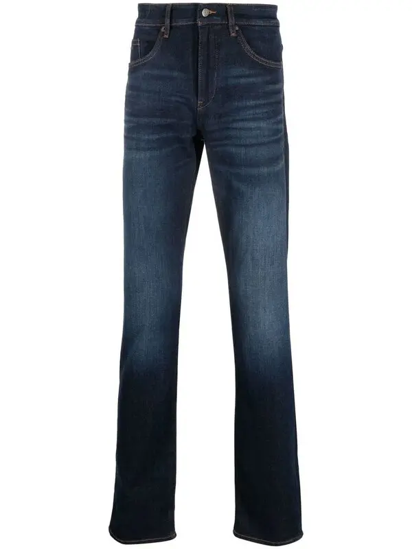 BOSS Washed Straight-leg Jeans