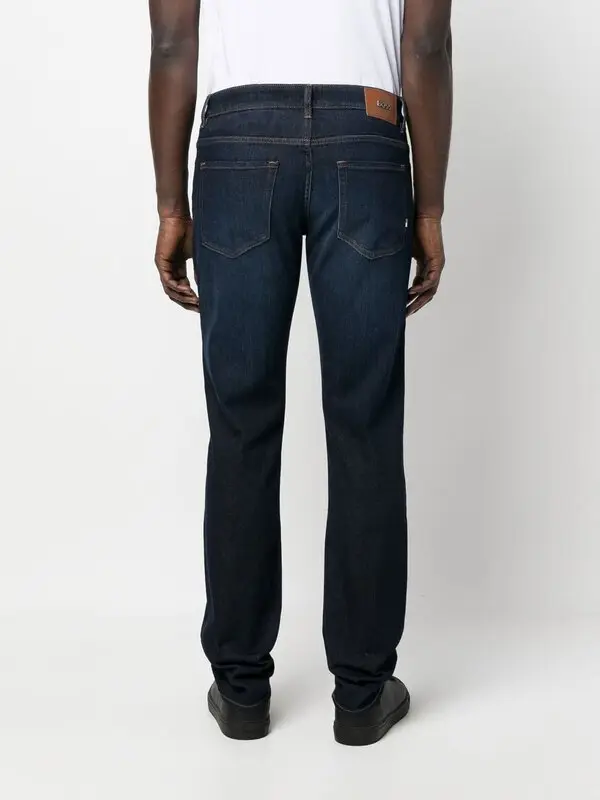 BOSS Washed Straight-leg Jeans