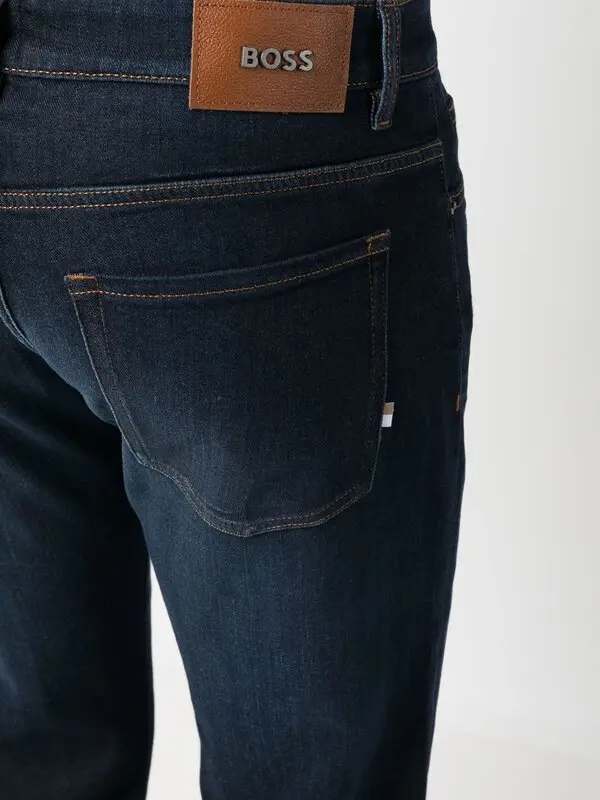 BOSS Washed Straight-leg Jeans