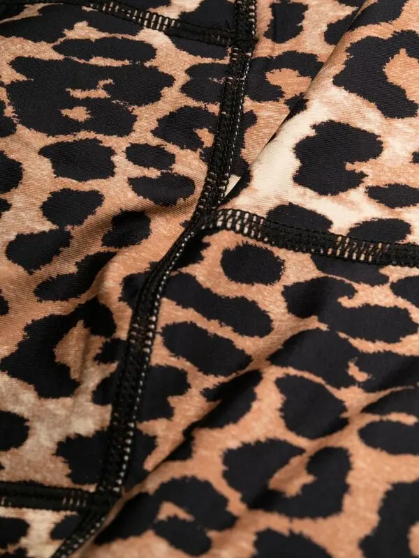 GANNI Leopard-print High-waisted Leggings