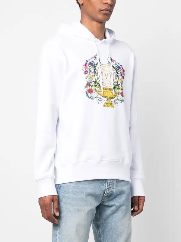 Versace Logo-print Hoodie - White