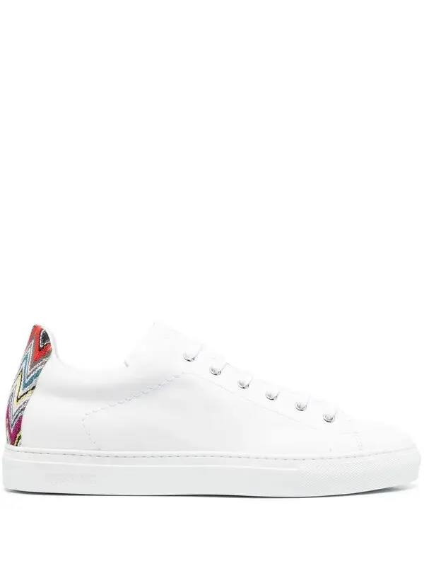 Missoni Zigzag-trimmed Leather Sneakers