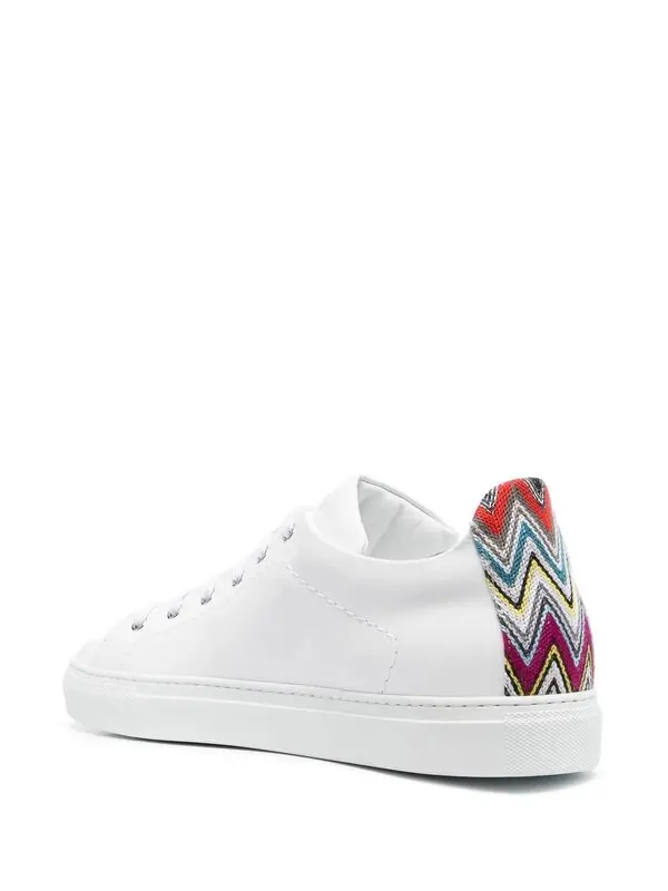 Missoni Zigzag-trimmed Leather Sneakers