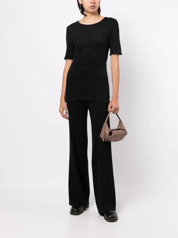 SKALL STUDIO Edie Pointelle Tee - Black