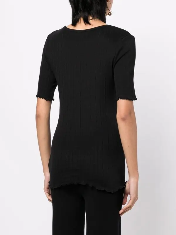 SKALL STUDIO Edie Pointelle Tee - Black