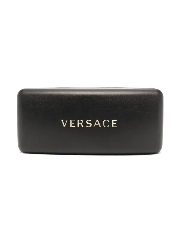 Versace Medusa Plaque Square-frame Glasses - Black