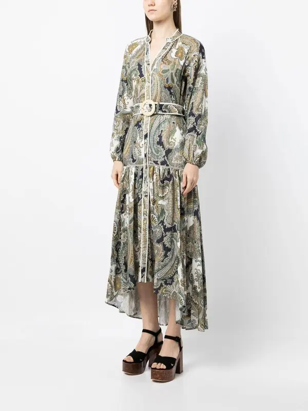 Veronica Beard Paisley-print Belted Dress